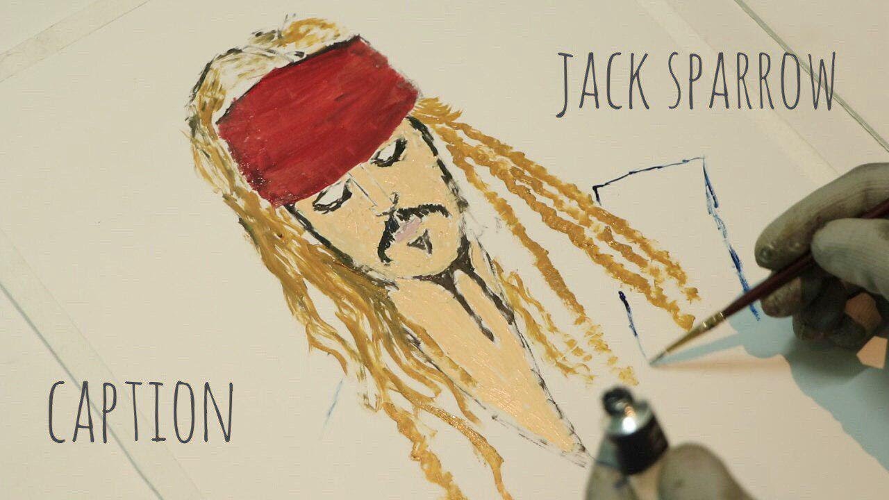 Acrylic Abstract Painting | Caption jack sparrow | step by step #39 ...