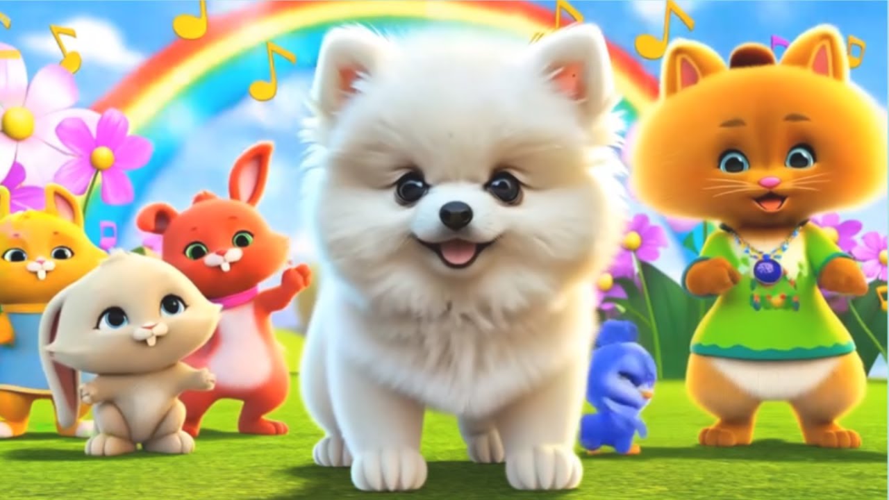Pomy's Welcome Song | Pomeranian Puppy | Funny Nursery Rhymes For Kids ...