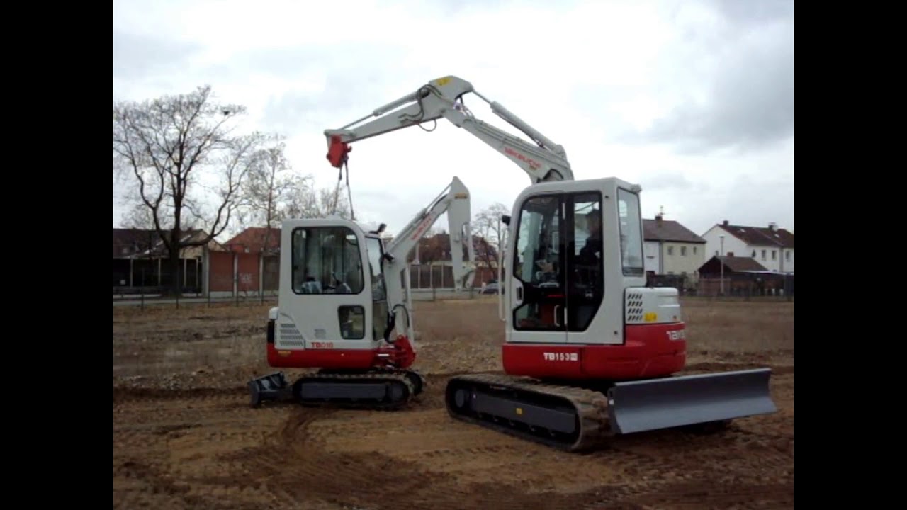 TAKEUCHI TB153FR - test udźwigu (TB016) - YouTube
