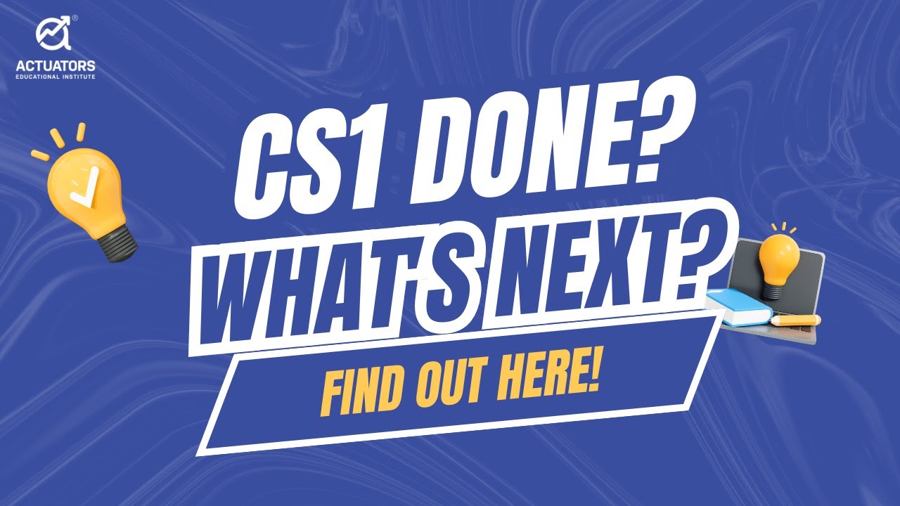 What to Do After CS1 IFoA Exam? Here's Your Next Step! Watch Till the End - YouTube