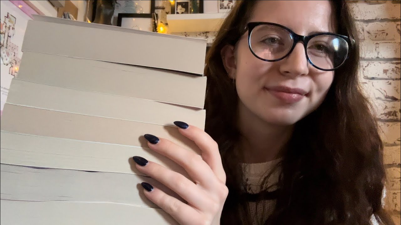 ASMR - Relaxing Book Haul 📚💕 (book tok, tapping, whisper rambles) - YouTube
