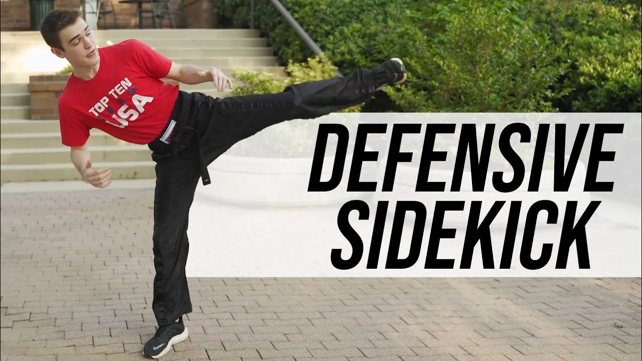 Defensive Step Back Sidekick with Blake Spence - YouTube