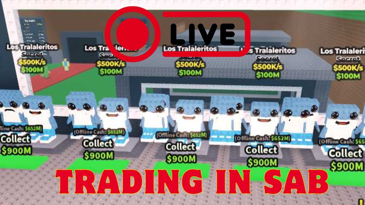 🔴TRADING IN SAB LIVE🔴 - YouTube