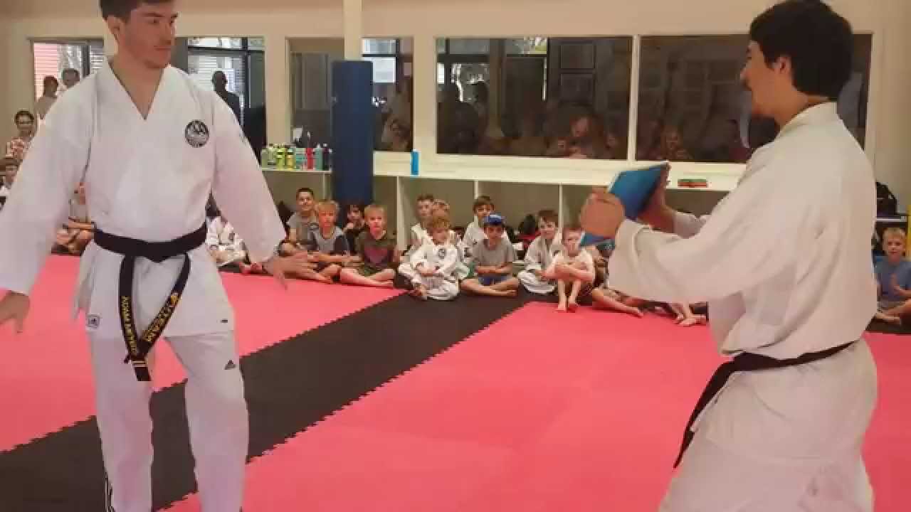 Sensei Adam Axe Kick Board Break - YouTube
