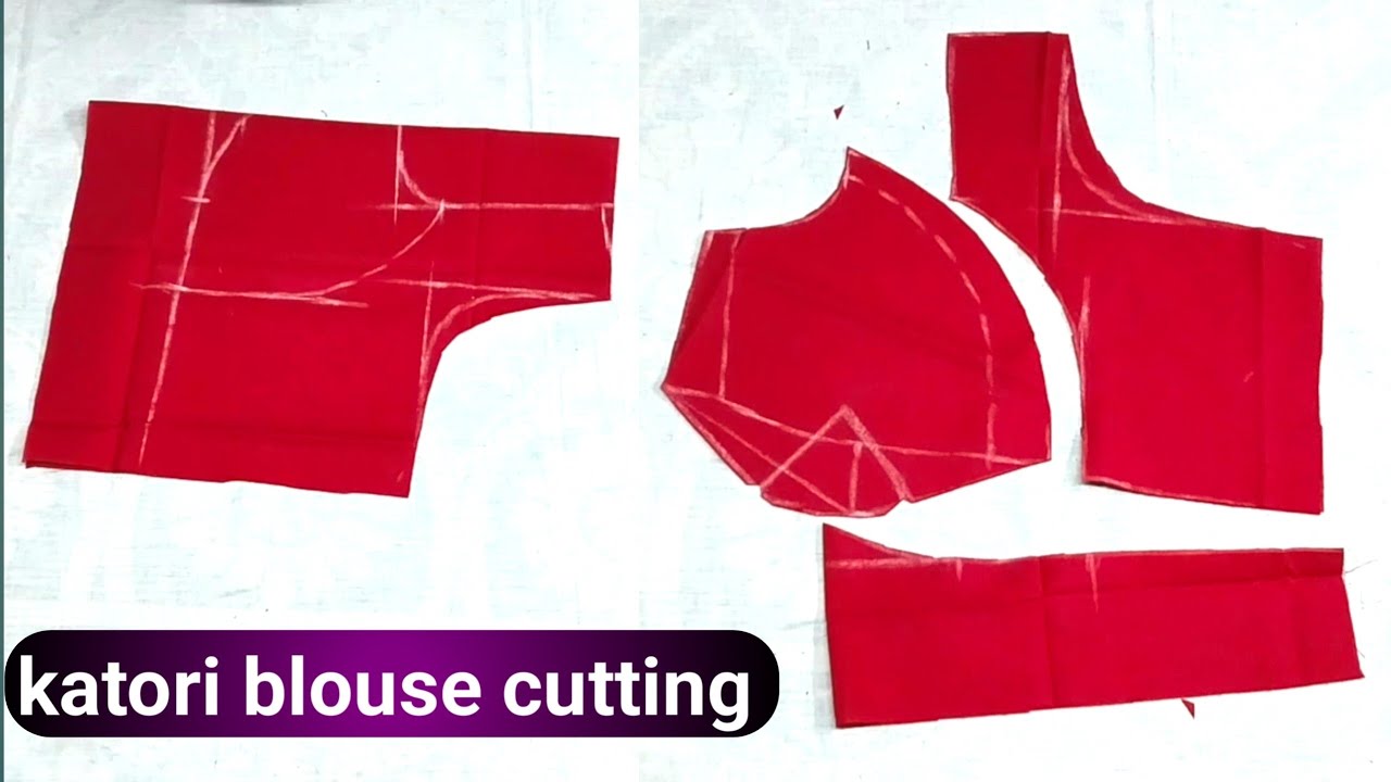 katori blouse cutting easy method/how to cut katori blouse - YouTube