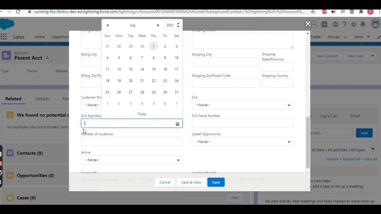 How To Create An Account Hierarchy In Salesforce Youtube
