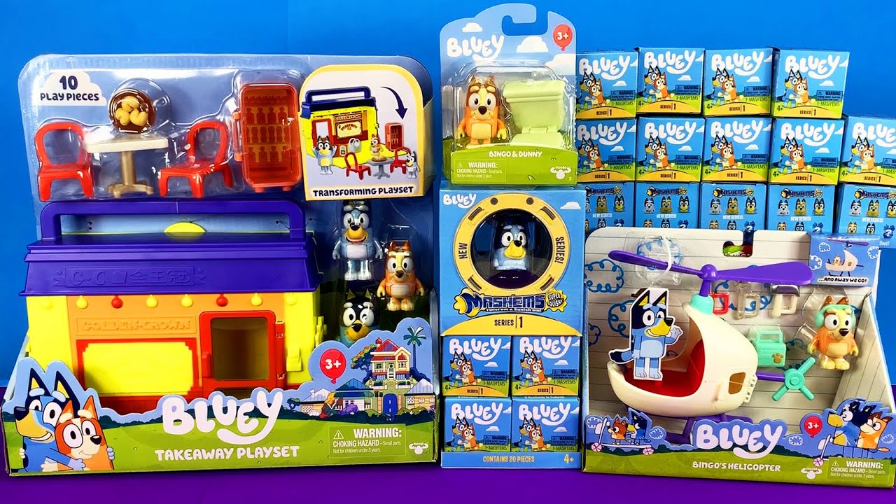 NEW BLUEY MASHEMS SURPRISE SQUISH TOYS ASMR Unboxing Mystery Boxes 2023 ...