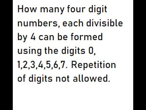 Permutation 0 involvement and divisibility by 4 Tough JEE/ CAT level ...