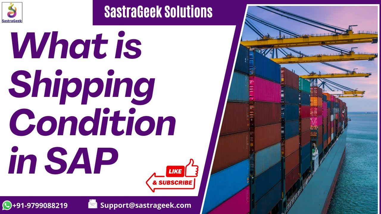 What is Shipping Condition in SAP - YouTube