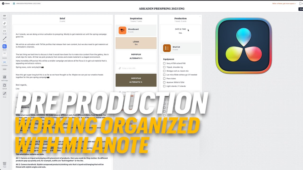 PRE PRODUCTION AND HOW TO WORK ORGANIZED - YouTube