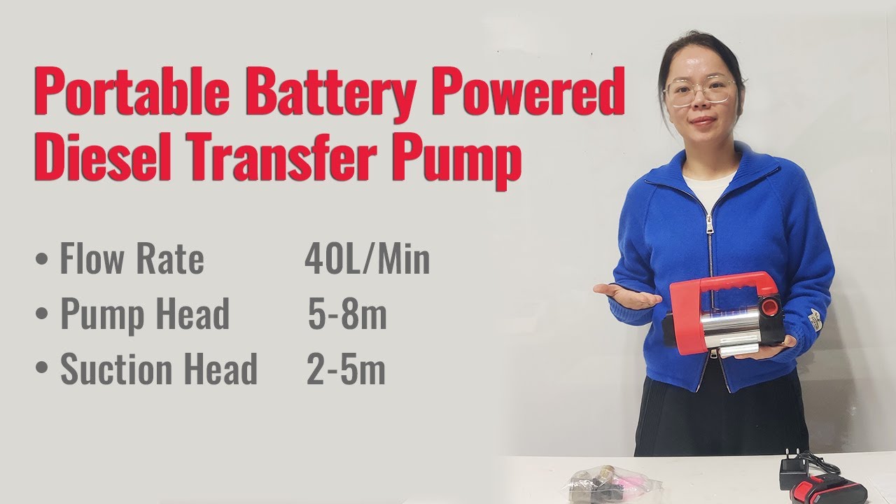Portable Cordless Wireless 40LPM Flow Rate Battery Powered Fuel Diesel ...