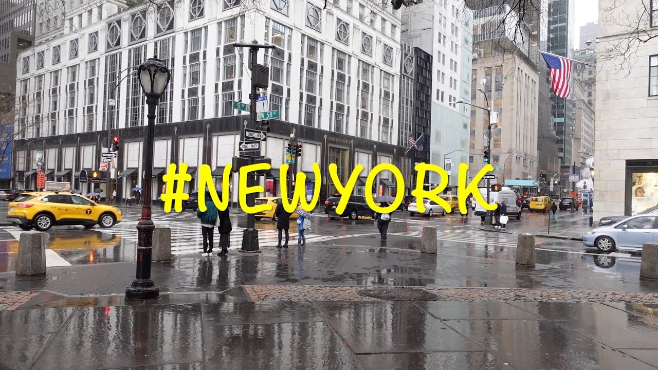 NEW YORK | HD, MANHATTAN, RAINY DAY - YouTube