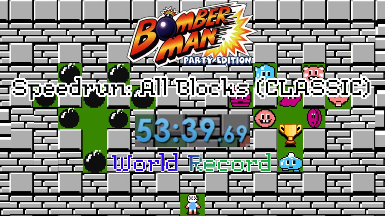 Bomberman Party Edition (PS1) - Speedrun: Classic All Blocks in 53:39 ...