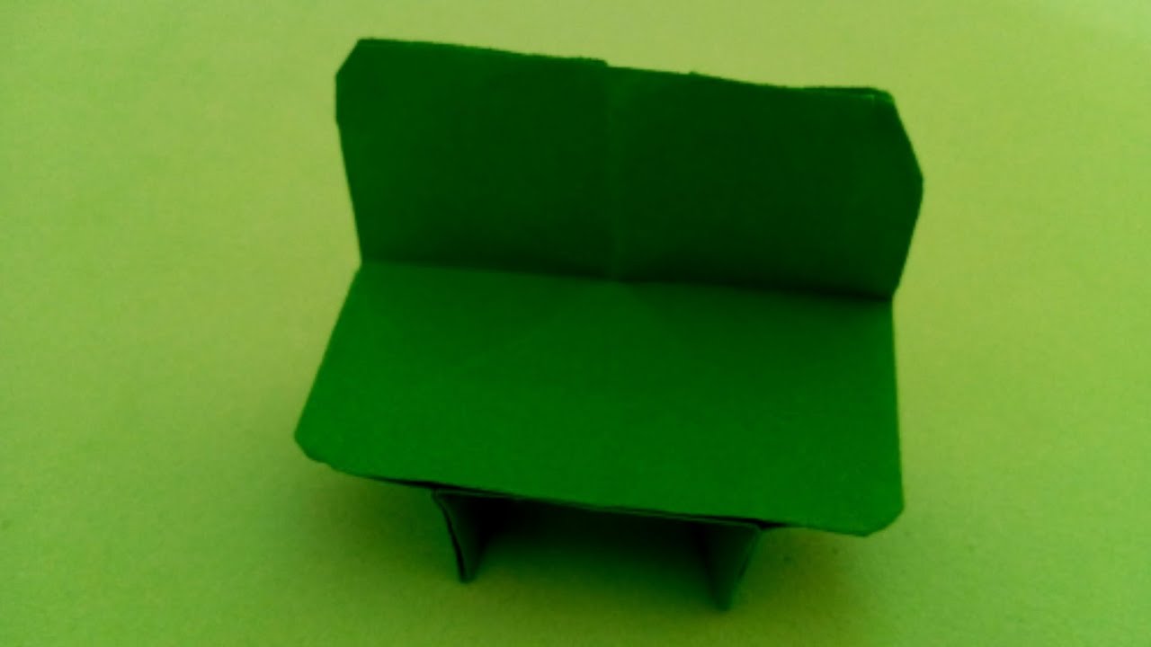 origami bench| paper bench| paper craft| how to make paper chair| paper ...