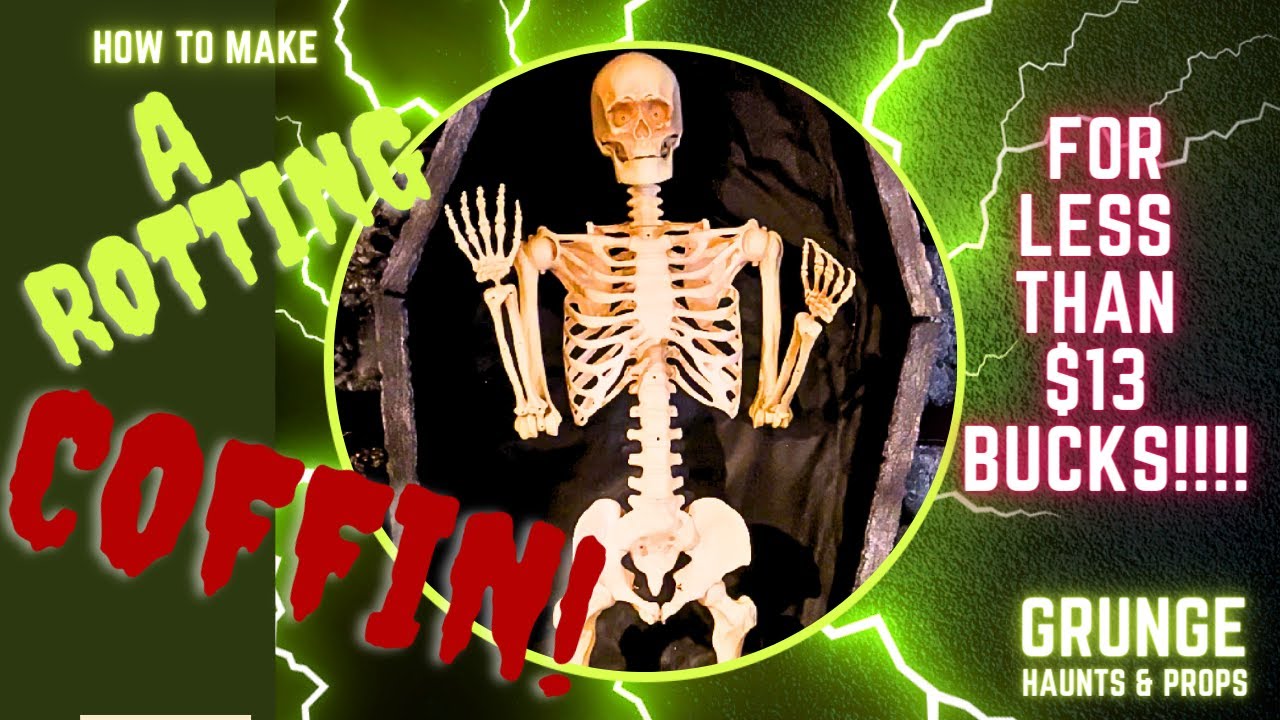 How To Make A Rotting Halloween Coffin, for less than $13 Bucks! - YouTube