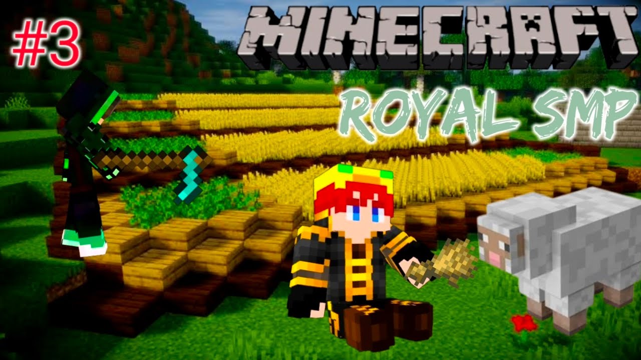 Minecraft Royal_smp (part 3):-food farm and animals farms build - YouTube