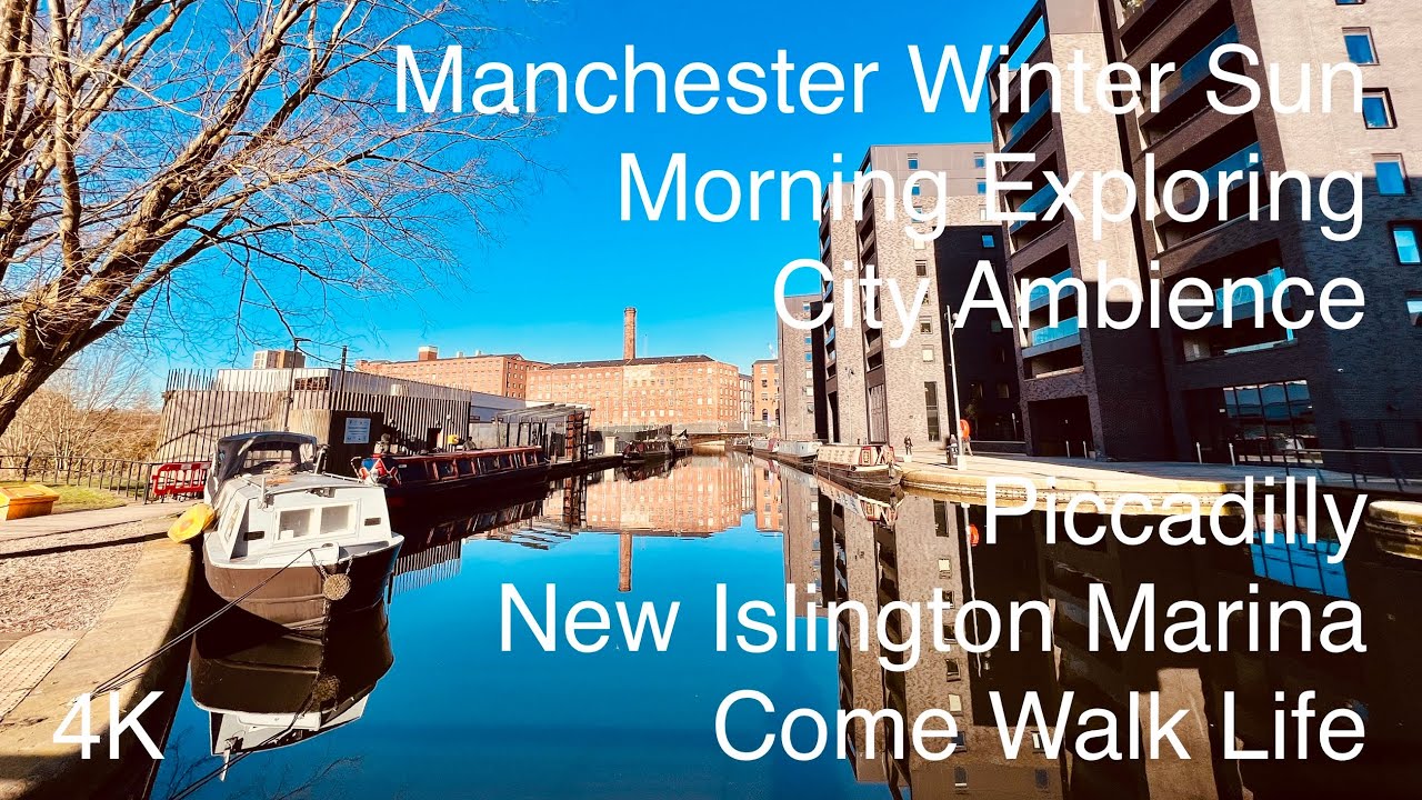 Manchester Winter Morning Walk - Golden Hour Sunrise in the City - 4K 🎧 ...