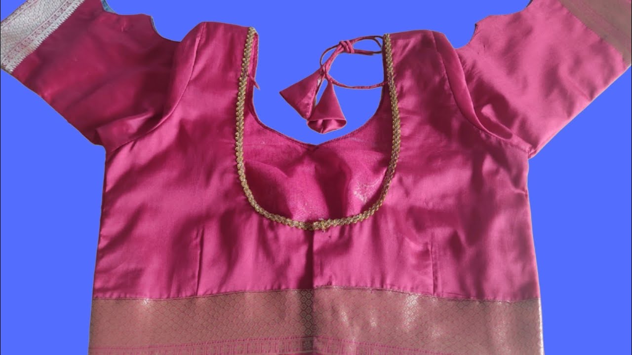How to make Back hook princess cut blouse stitching &middle part saree ...