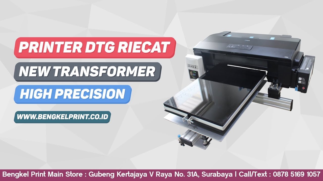 Printer DTG A3+ RIECAT New Transformer High Precision - YouTube
