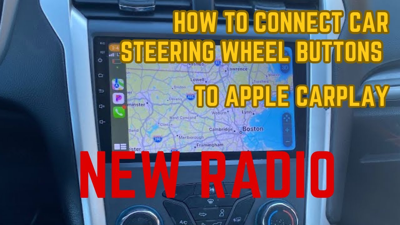 How to Connect Car Steering Wheel Buttons To Apple CarPlay Radio - YouTube