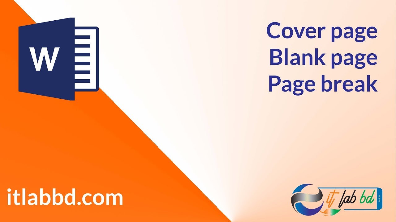 Details of cover page_blank page_break page in MS Word Tutorials ...