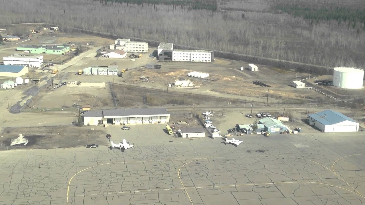 Galena Airport ramp from BLM to alert cell hangers - YouTube