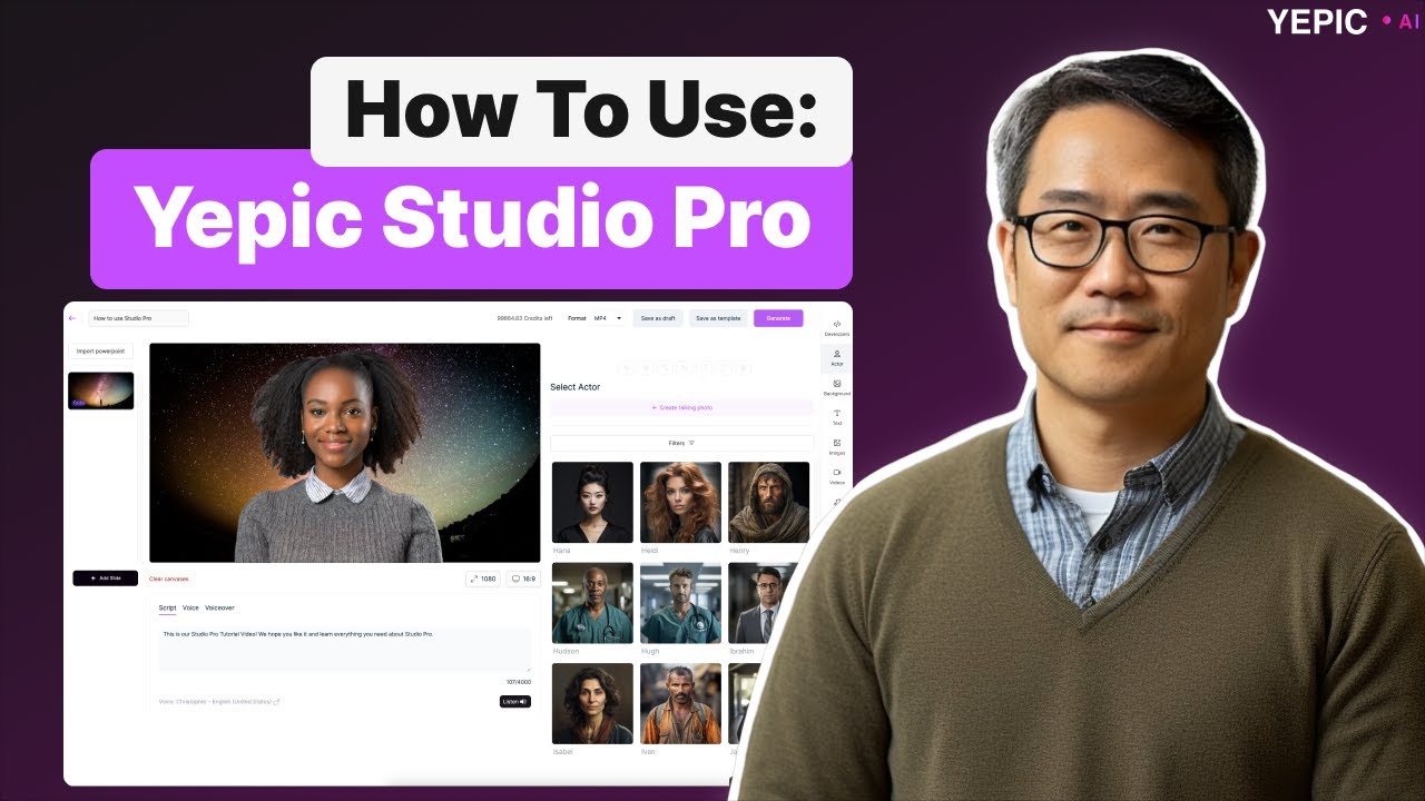 Master Studio Pro: The Ultimate Guide | Yepic AI Full Tutorials - YouTube