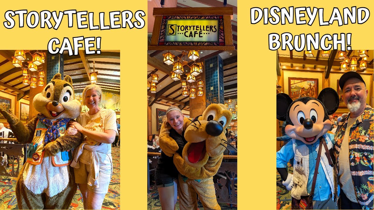 DISNEYLAND / STORYTELLERS CAFE CHARACTER BRUNCH - YouTube