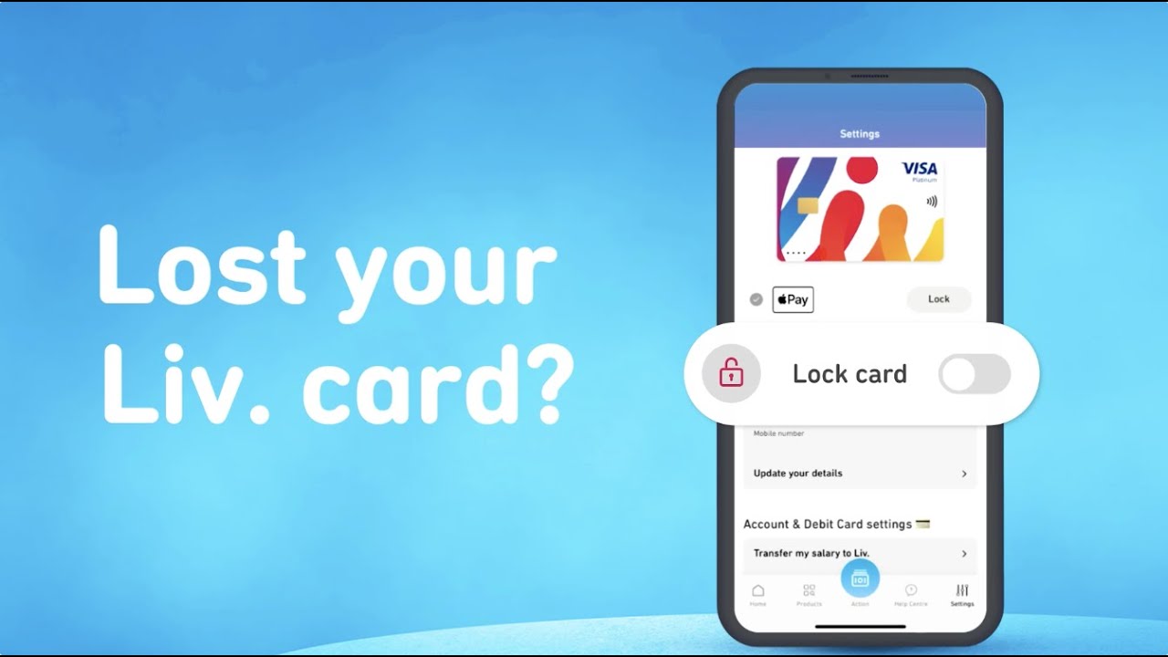 Lock Your Card On Your Liv. App - YouTube