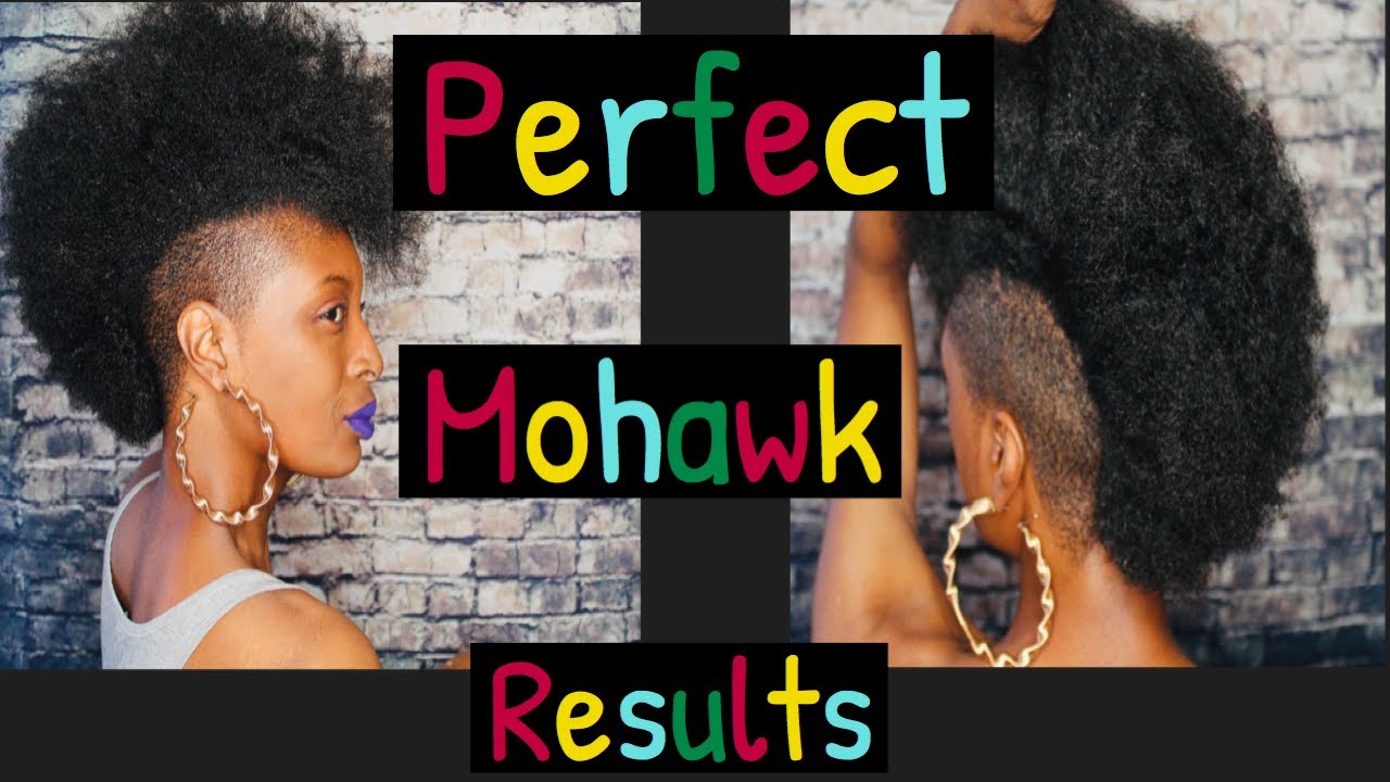 How To Style Short Natural Hair| Mohawk Style| Shaved Sides - YouTube