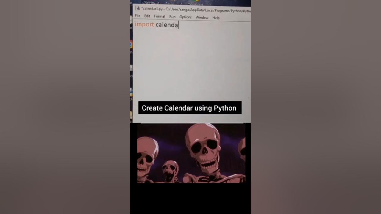 Create Calendar Using Python Code In Website Development Code In Full Stack Coding Python