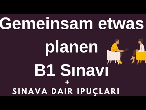 TEMEL  ALMANCA|  Almanca B1 Geneinsam etwas planen örneği ve sınava yönelik ipuçları #almancaöğren