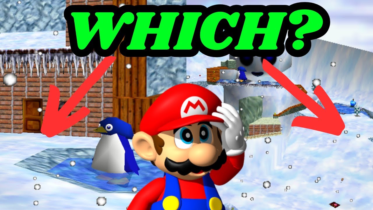 Which Snow Level Is SAFER In Super Mario 64? - YouTube