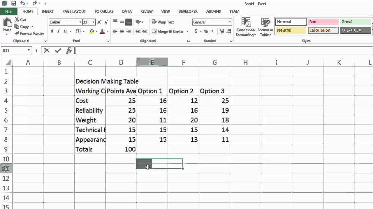 Excel 01 (Problem 01) Basic table - YouTube