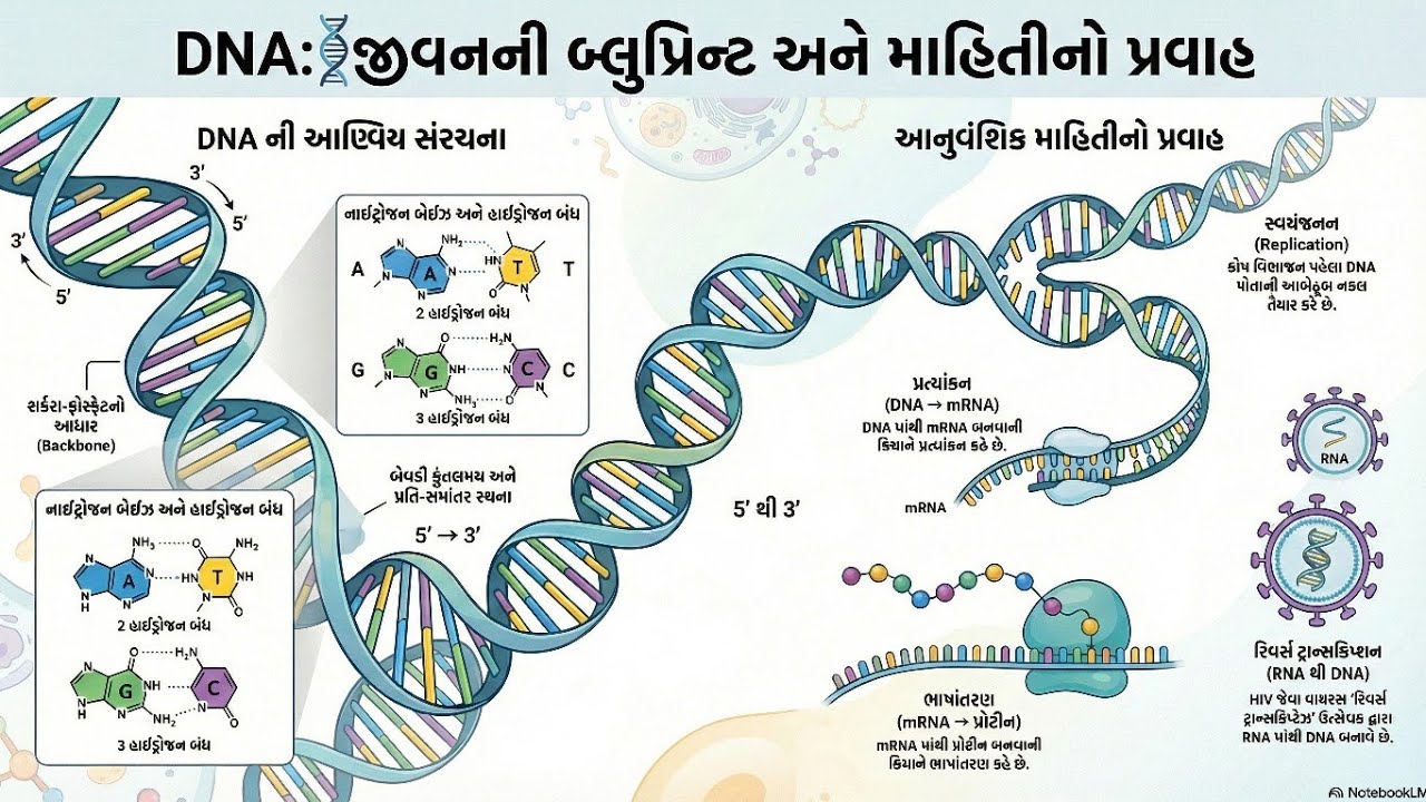 DNA ના બેવડા કુંતલની ખાસિયતો// 12 BIOLOGY CH 05 - YouTube