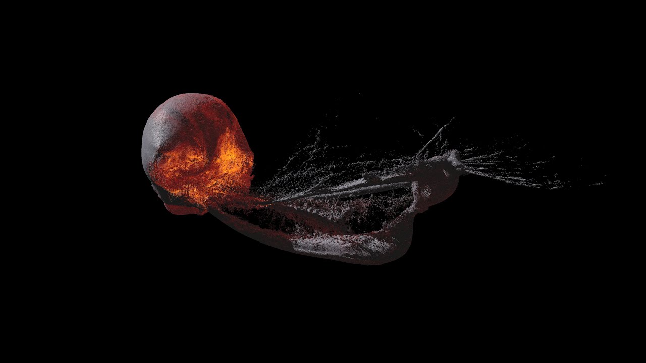 Moon forming impact - 10 million particle run - YouTube