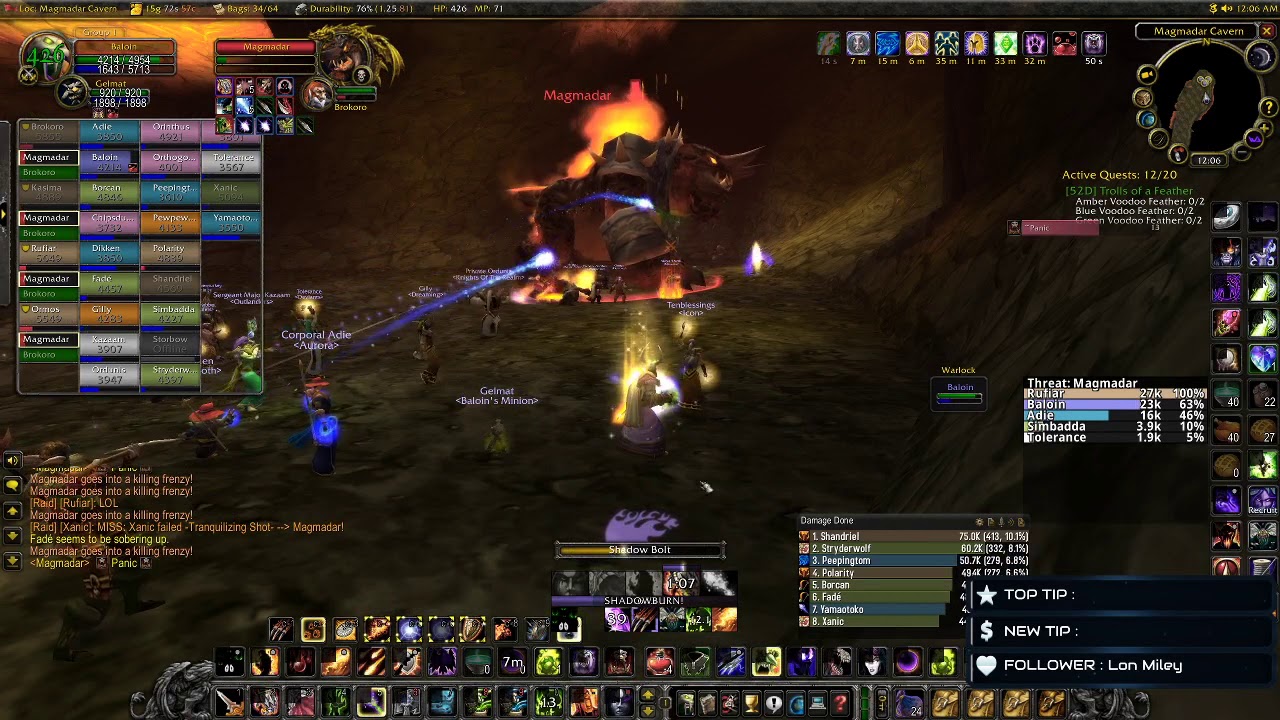 Molten Core Magmadar - YouTube