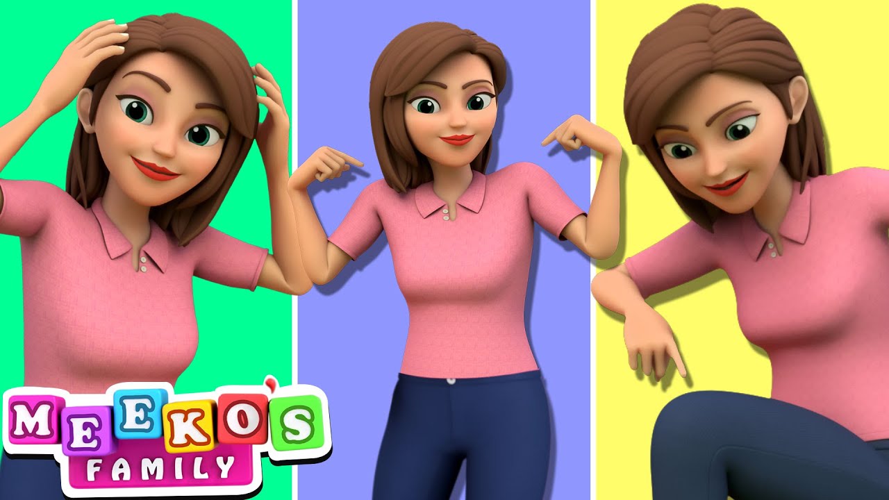 😇😻 Head Shoulders Knees and Toes (Playground Version) | Meeko's Family ...