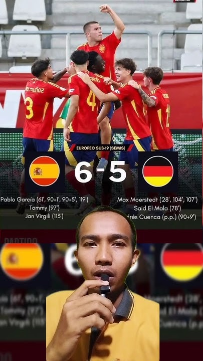 Spanyol U19 (6) vs Jerman U19 (5), Semifinal Euro U19, Spanyol Lolos Ke Final Euro U19 #spanyol ...