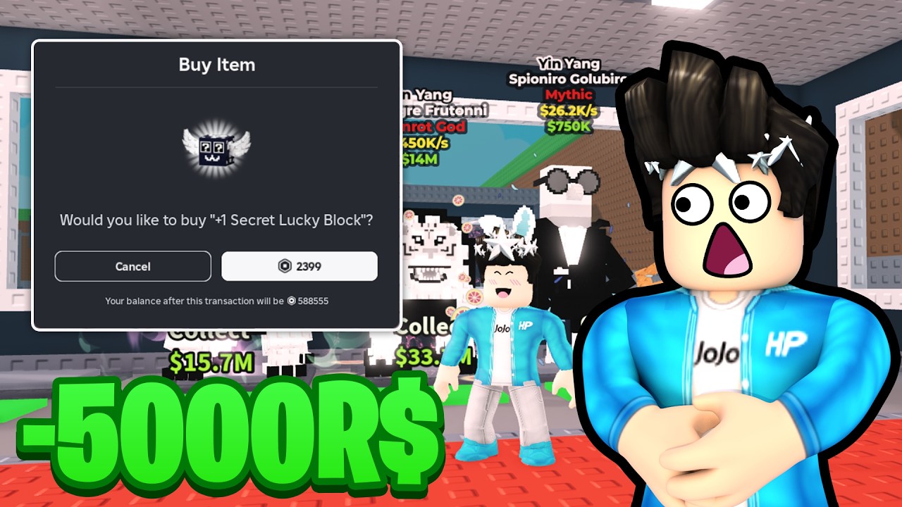 Ich Kaufe den SECRET Lucky Block für 5000 Robux in Steal a Brainrot 😱💸 ...