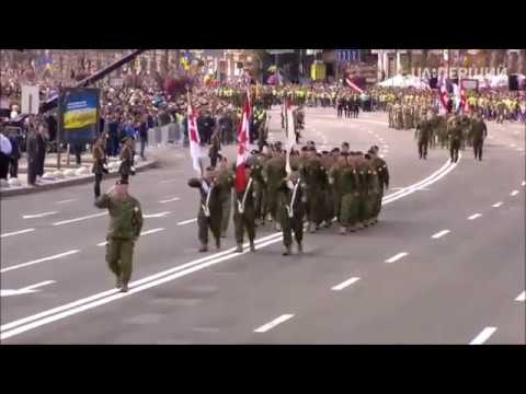 NATO soldiers on military parade in Kyiv - YouTube