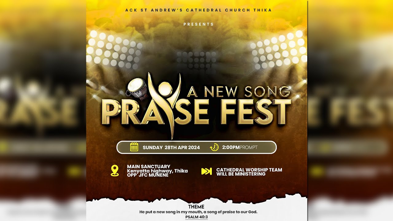 A NEW SONG PRAISE FEST // 28TH APRIL 2024 VENUE : MAIN SACTUARY - YouTube