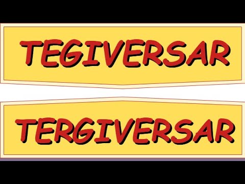 TEGIVERSAR ou TERGIVERSAR? - YouTube