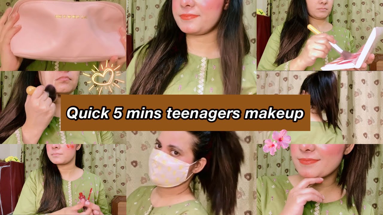 Easy Makeup Tutorial For Beginners in just 5 mins 🎀💄 - YouTube