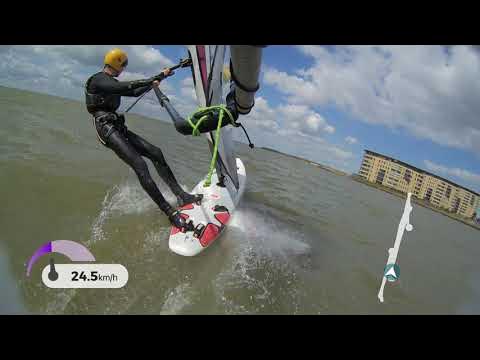 Windsurfing a 1994 Mistral Explosion 288 XR with a 2010 Gaastra Swift 8.3m2 in 2021 - YouTube