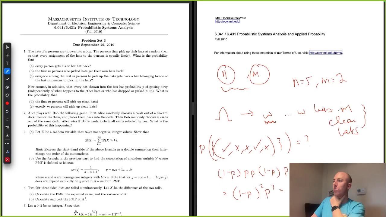 🎲 6.041 Probabilistic Systems Analysis And Applied Probability - Problem Set 3: 1B,1C,1D,1E ...