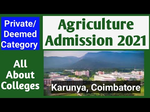 BSc (Hons) Agriculture | Best Private / Deemed College | Karunya, Coimbatore | Admission Open ...