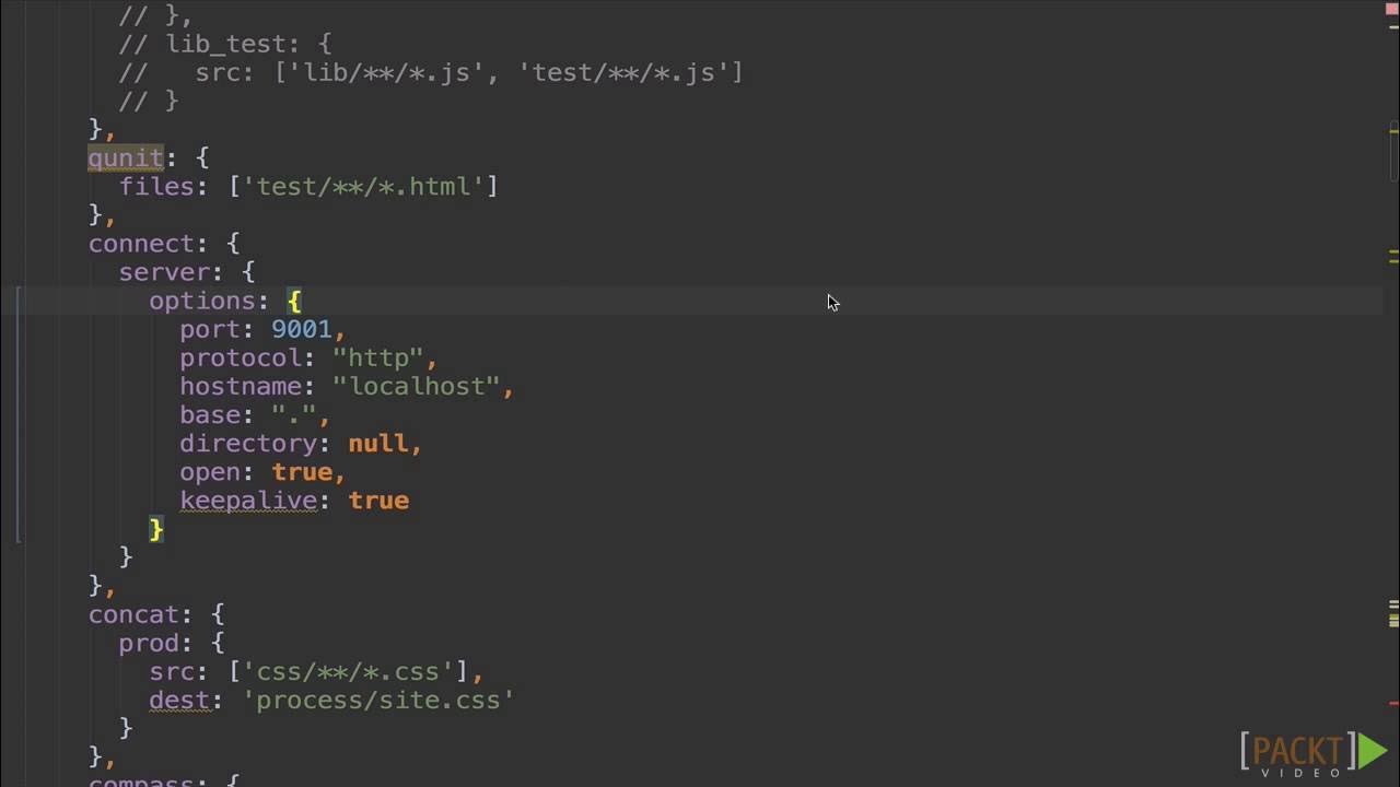 Introducing Grunt: The JavaScript Task Runner : Using Grunt Connect | packtpub.com - YouTube