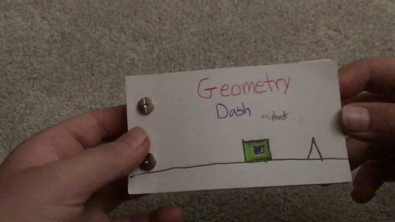 Geometry dash flipbook - YouTube