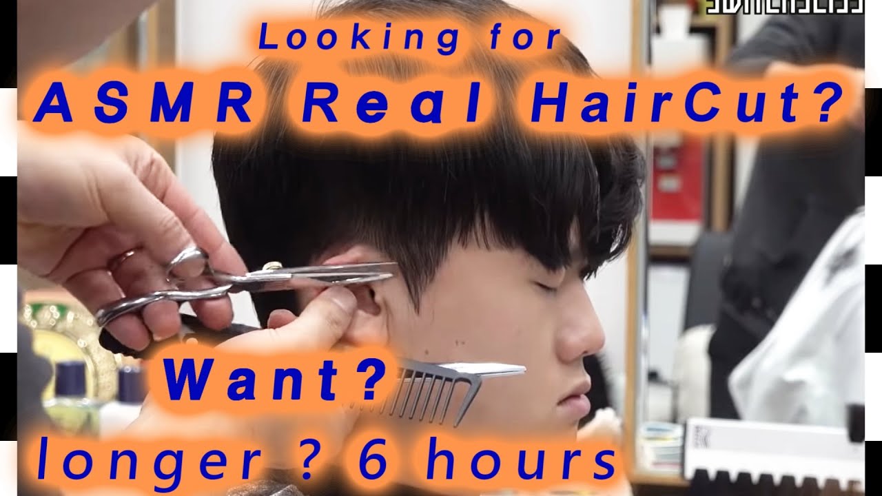 ASMR men haircut ( 6 hours) 남성헤어컷(6시간) - YouTube